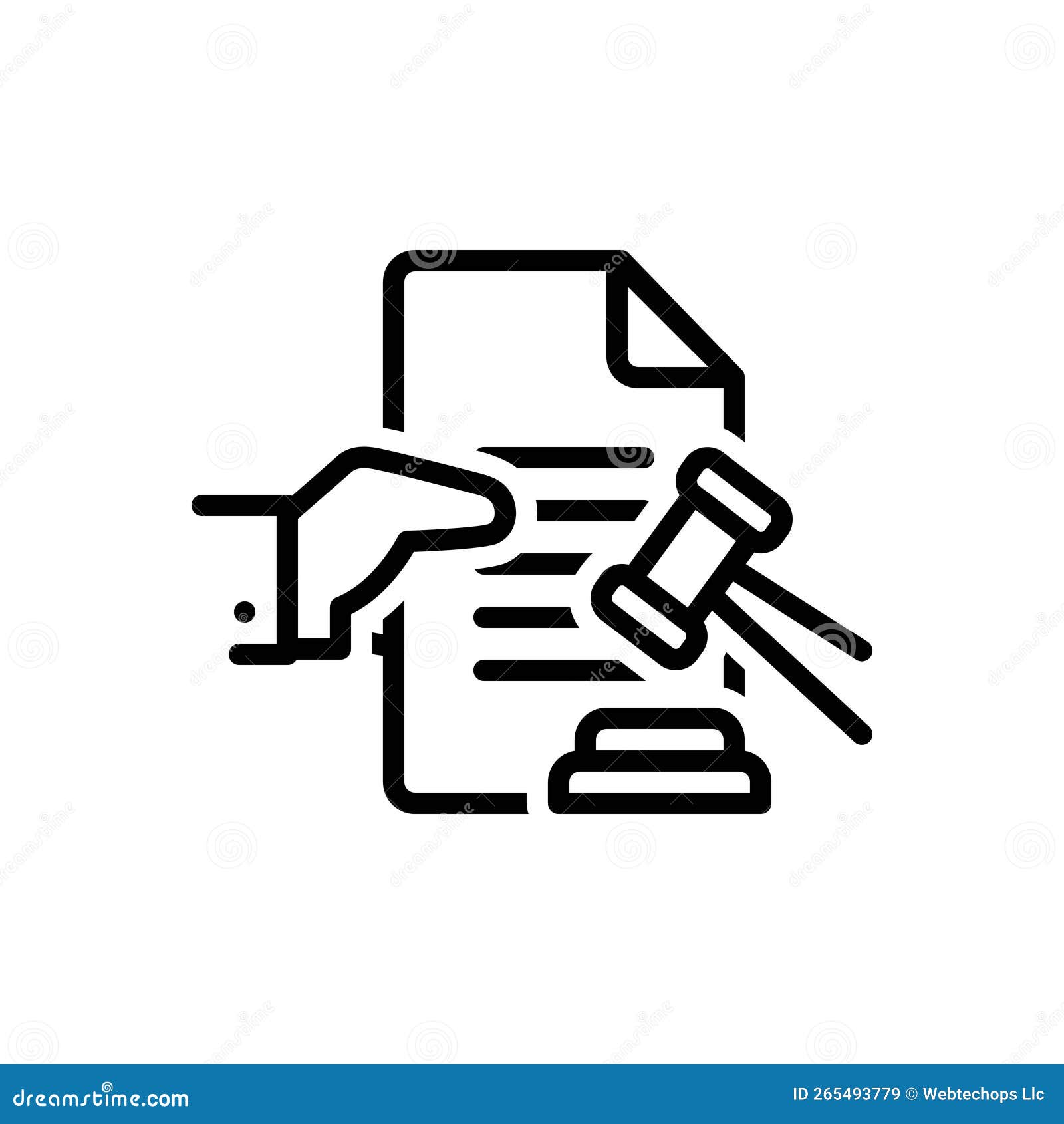 Black Line Icon for Appeals, Request and Law Stock Vector ...