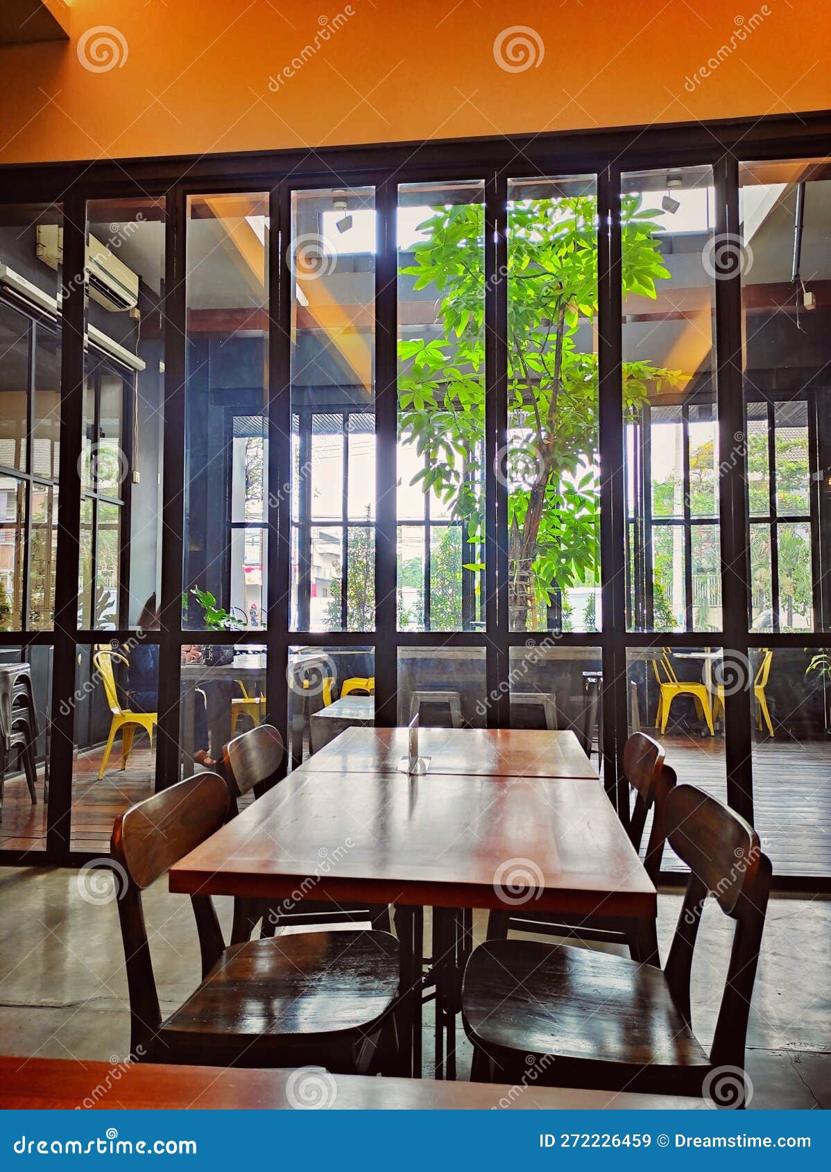 The Appearance of the Inner Cafe, Light Enters through the Reflection ...