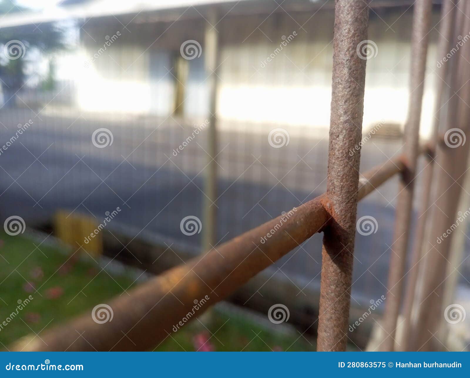 Appearance of Iron Trellis on a Rusty Fence Stock Image - Image of ...