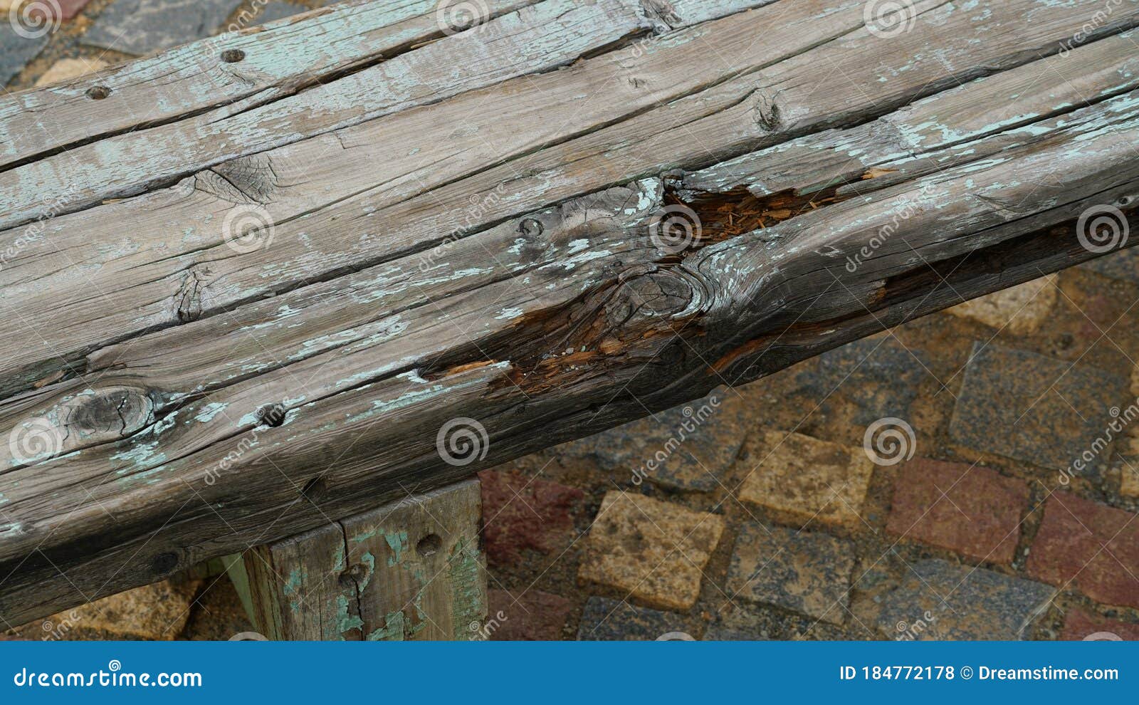 The Appearance of an Old, Decaying Wooden Bench Stock Photo - Image of ...