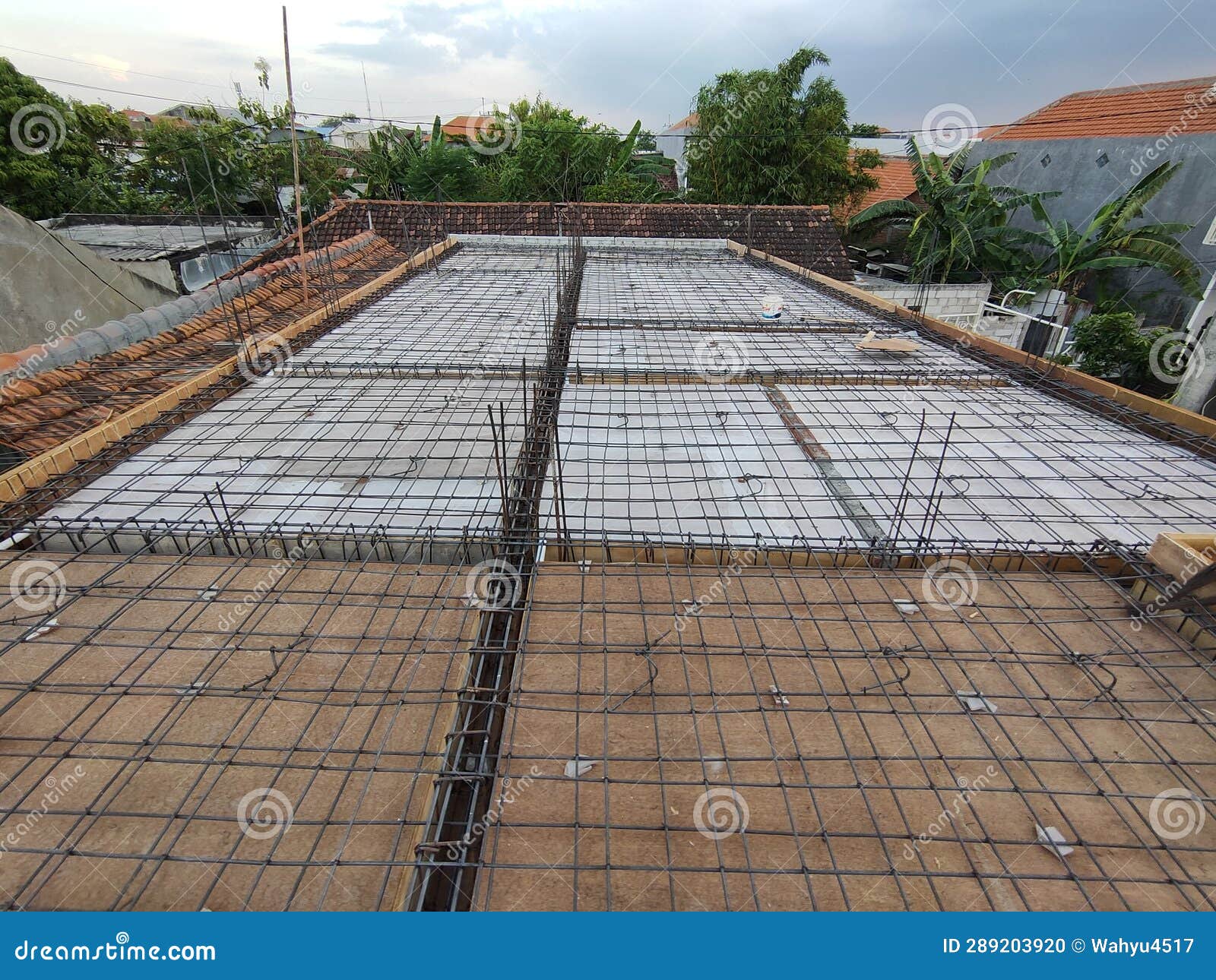 The Appearance of the Roof of the House is Being Repaired Stock Photo ...