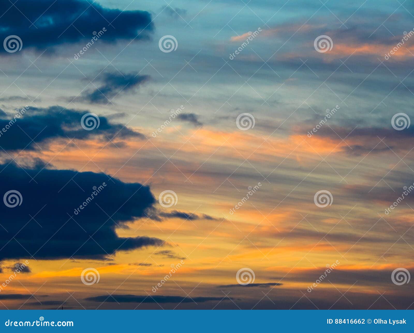 Appearance of the Sky at Sunset Stock Photo - Image of palette, natural ...