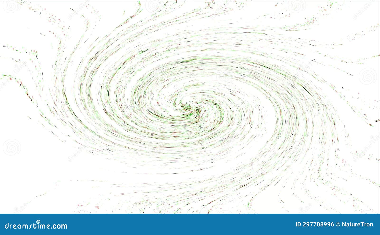 An Appearing Giant Green Vortex of Tiny Particles of Light on a White ...