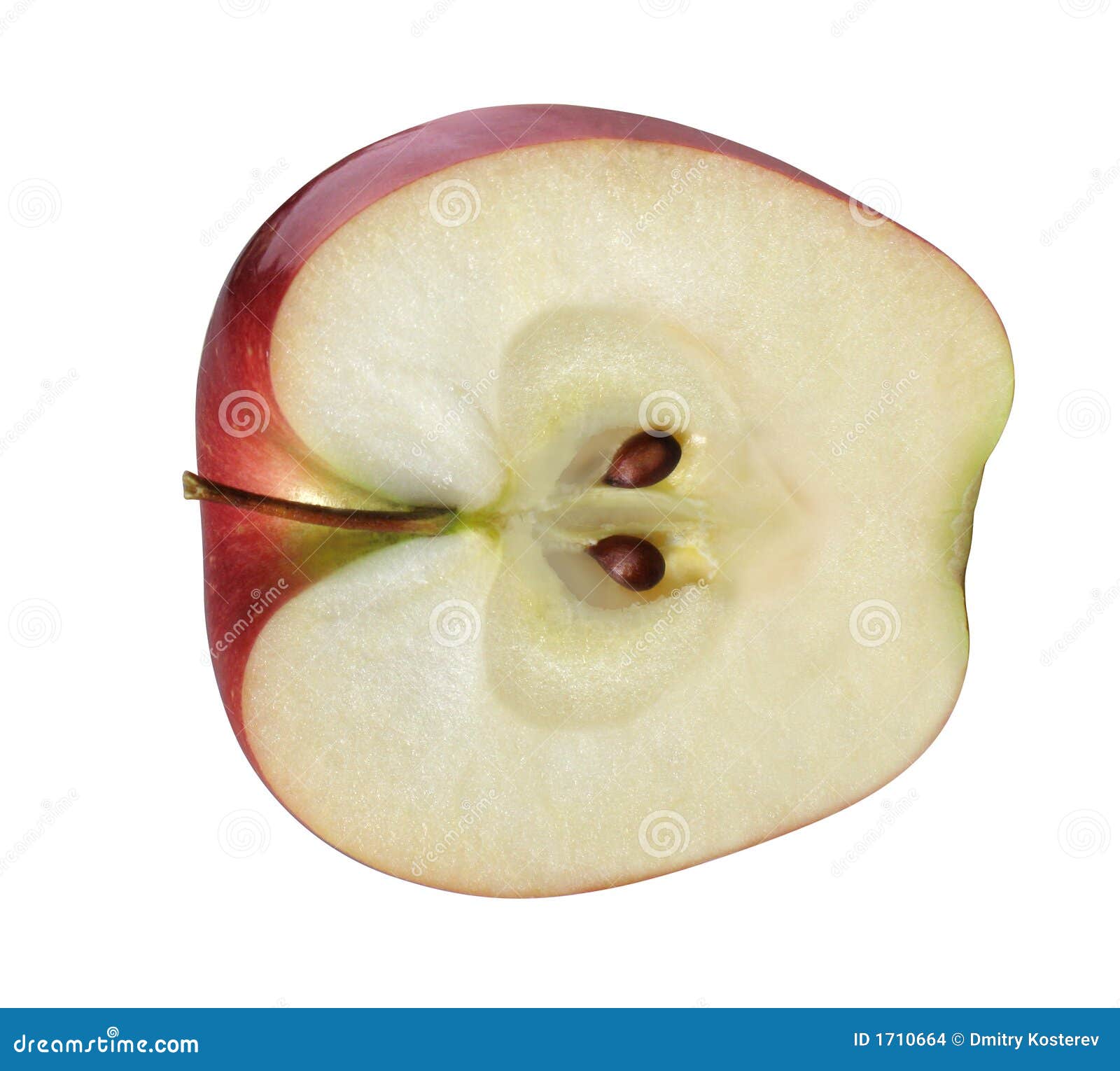 Appel (de Helft) stock foto. Image of smakelijk, geïsoleerd - 1710664