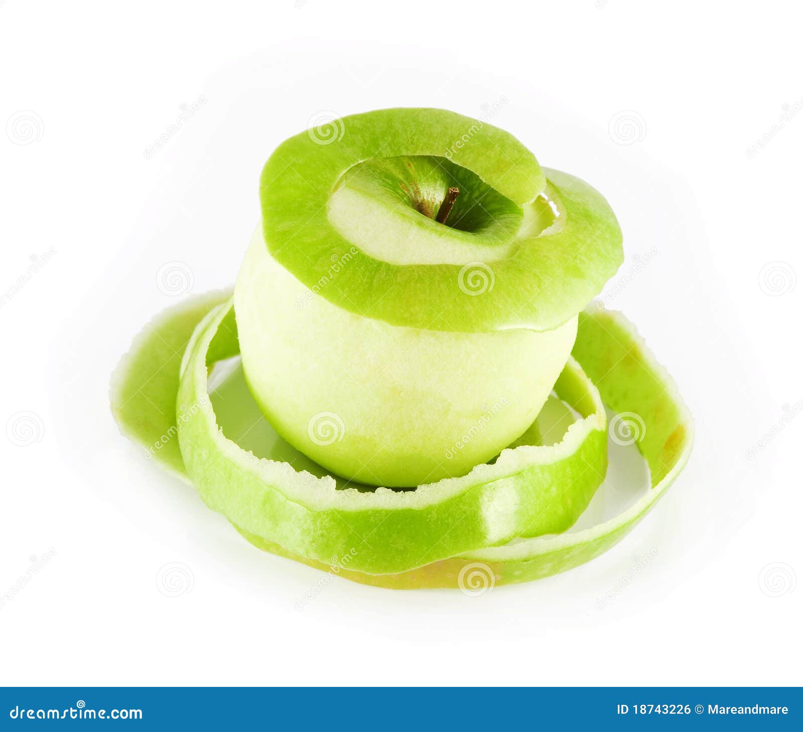 Appel en de schil stock foto. Image of gepeld, programma - 18743226