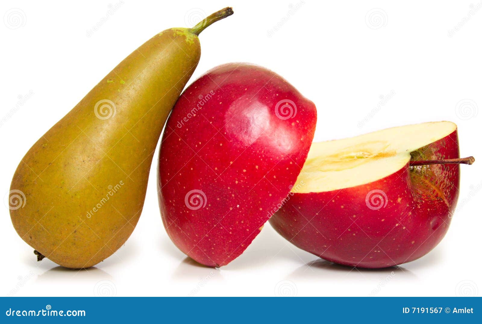 Appel en peer stock afbeelding. Image of deel, stuk, appel - 7191567