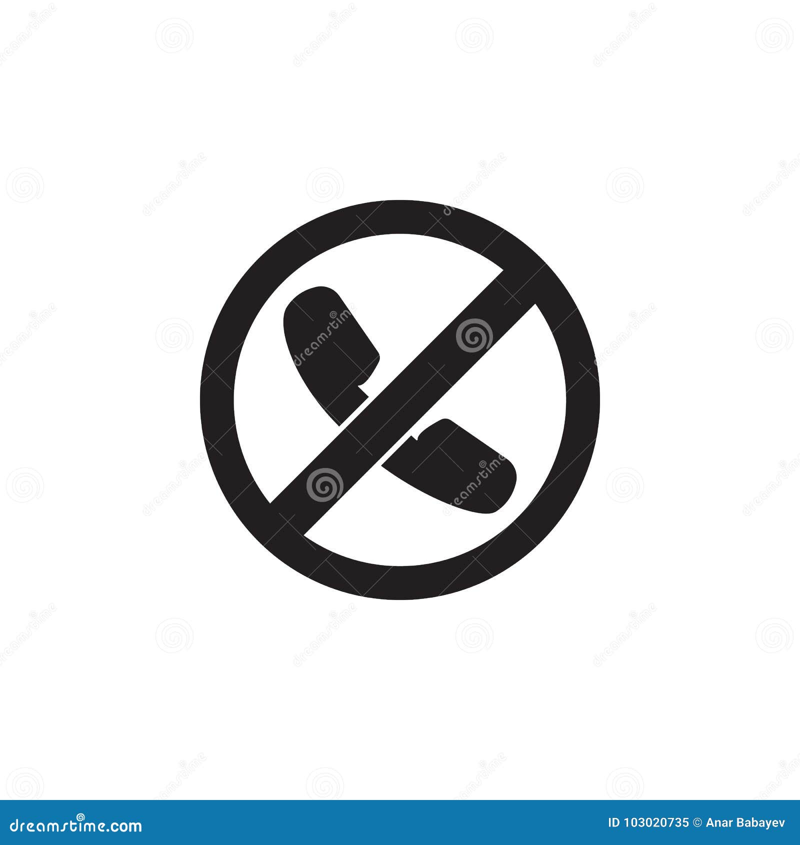 Appel Interdit, Icône Interdite De Signe Illustration de Vecteur ...