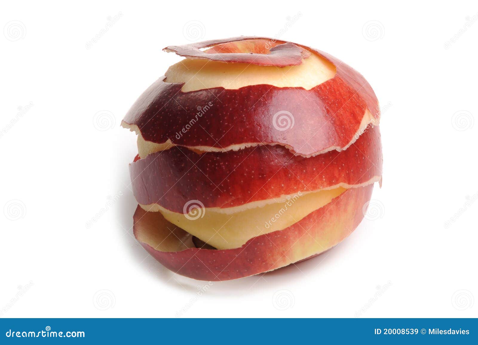 Appel met schil stock afbeelding. Image of geïsoleerd - 20008539