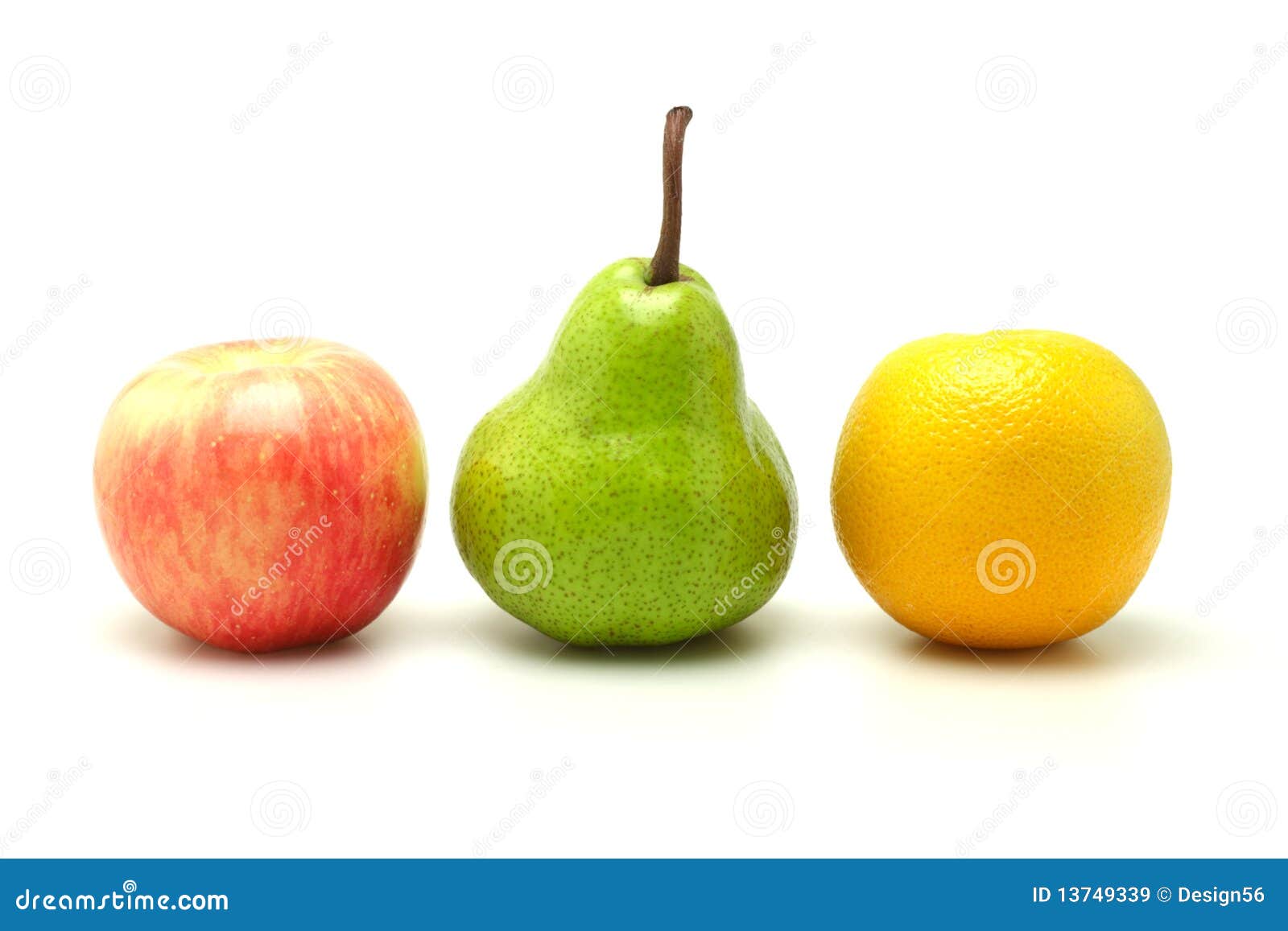 Appel, peer en sinaasappel stock afbeelding. Image of nagerecht - 13749339