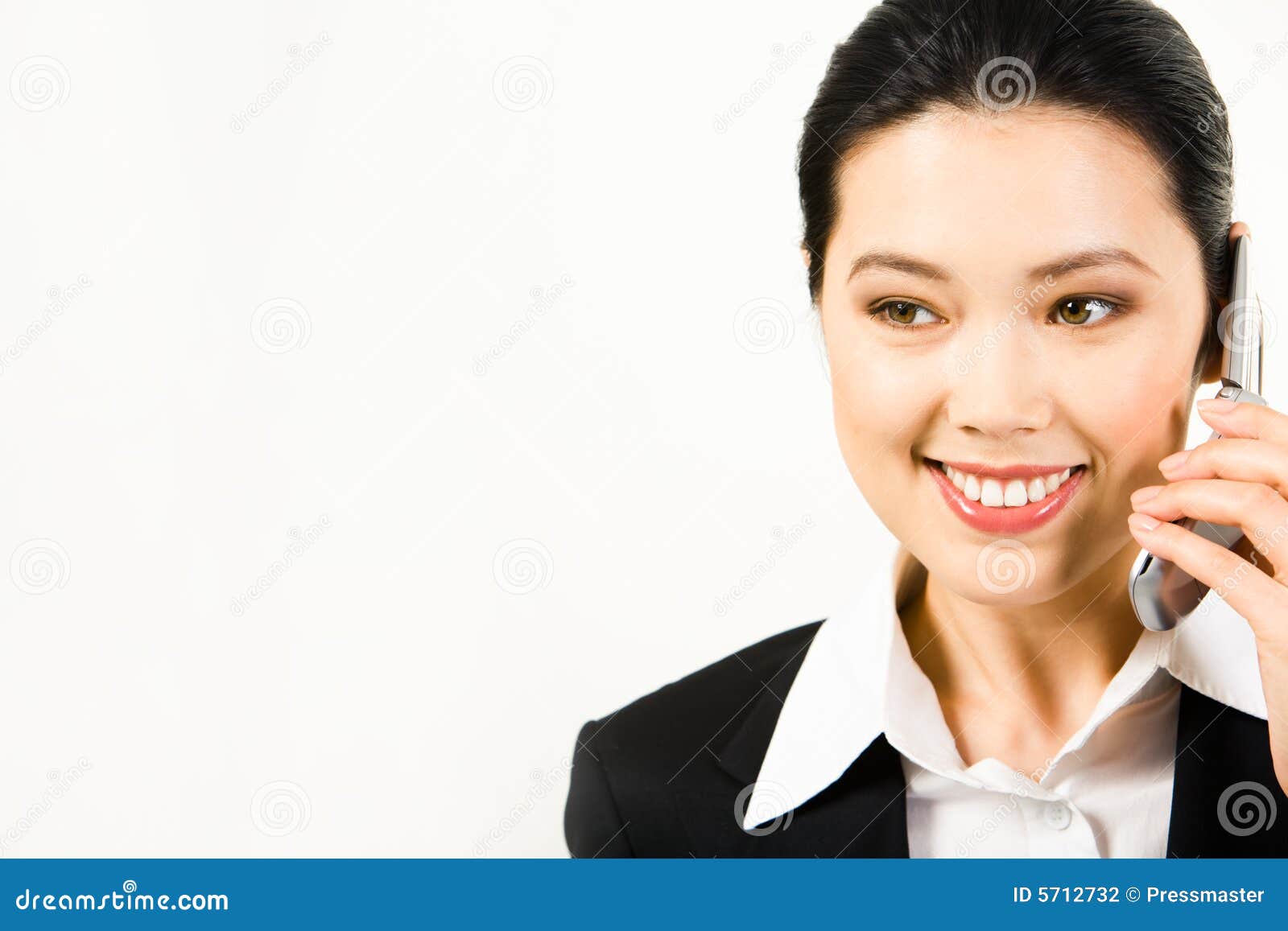 Appeler photo stock. Image du heureux, associé, femelle - 5712732