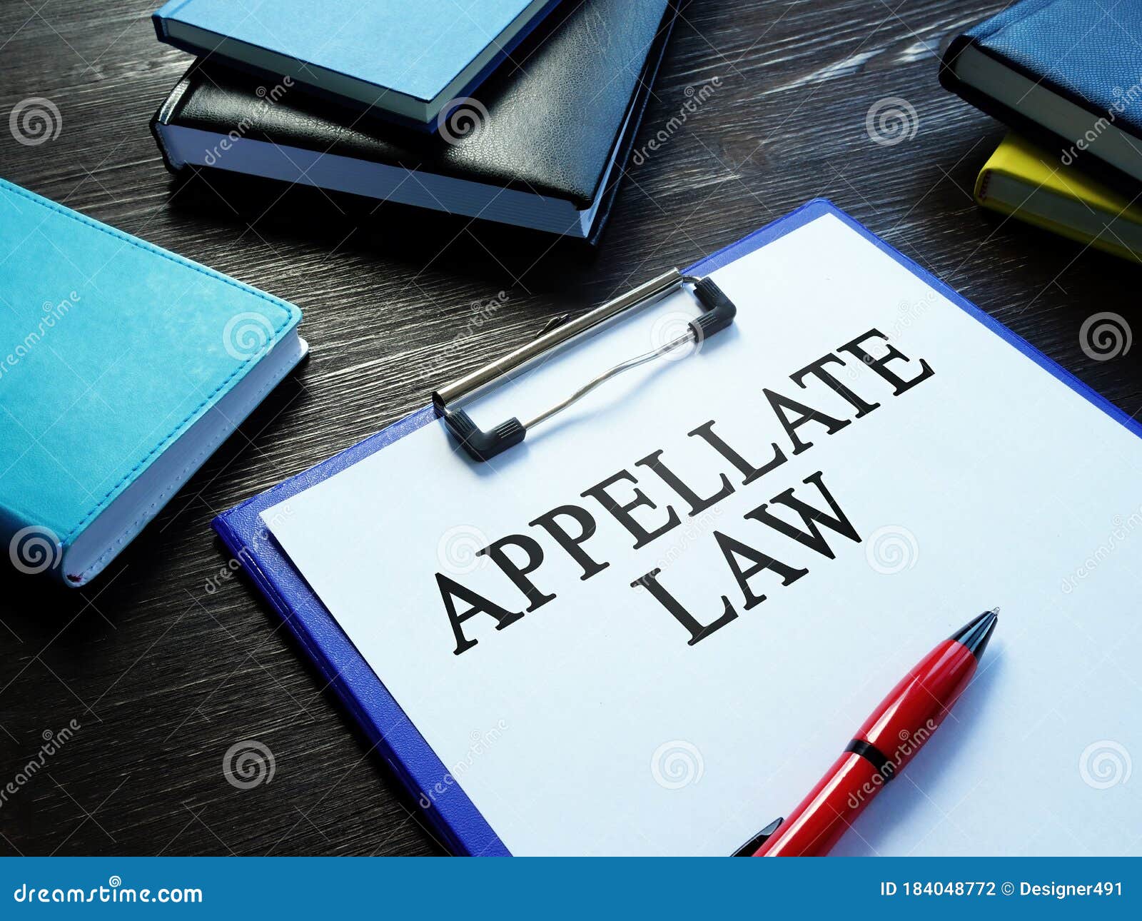 Appellate Law, Pen and Notepads on the Desk Stock Photo - Image of ...