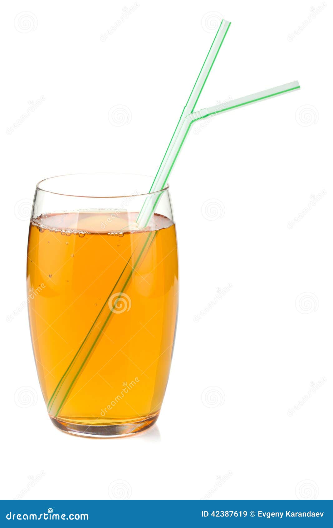 Appelsap in Een Glas Met Het Drinken Stro Stock Afbeelding - Image of ...