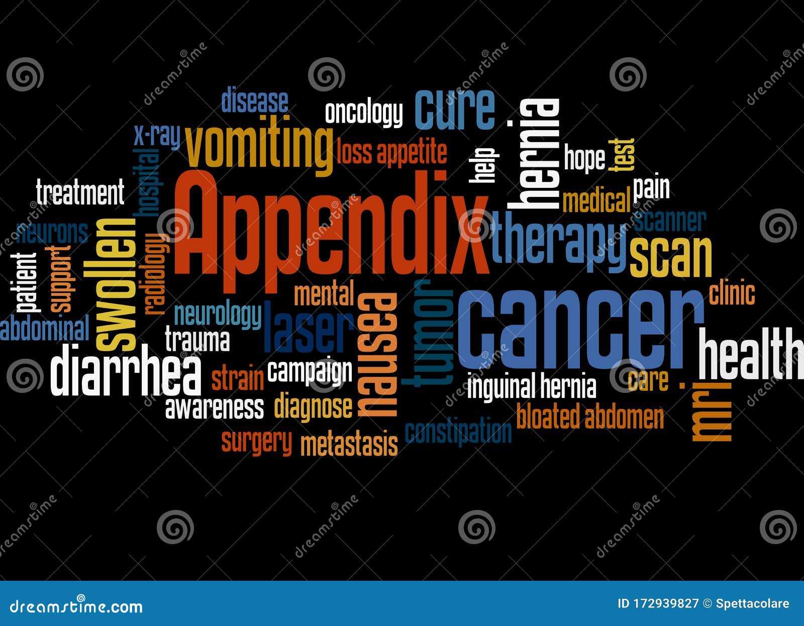 Appendix Cancer Awareness Ribbon Vector Illustration Isolated On White ...