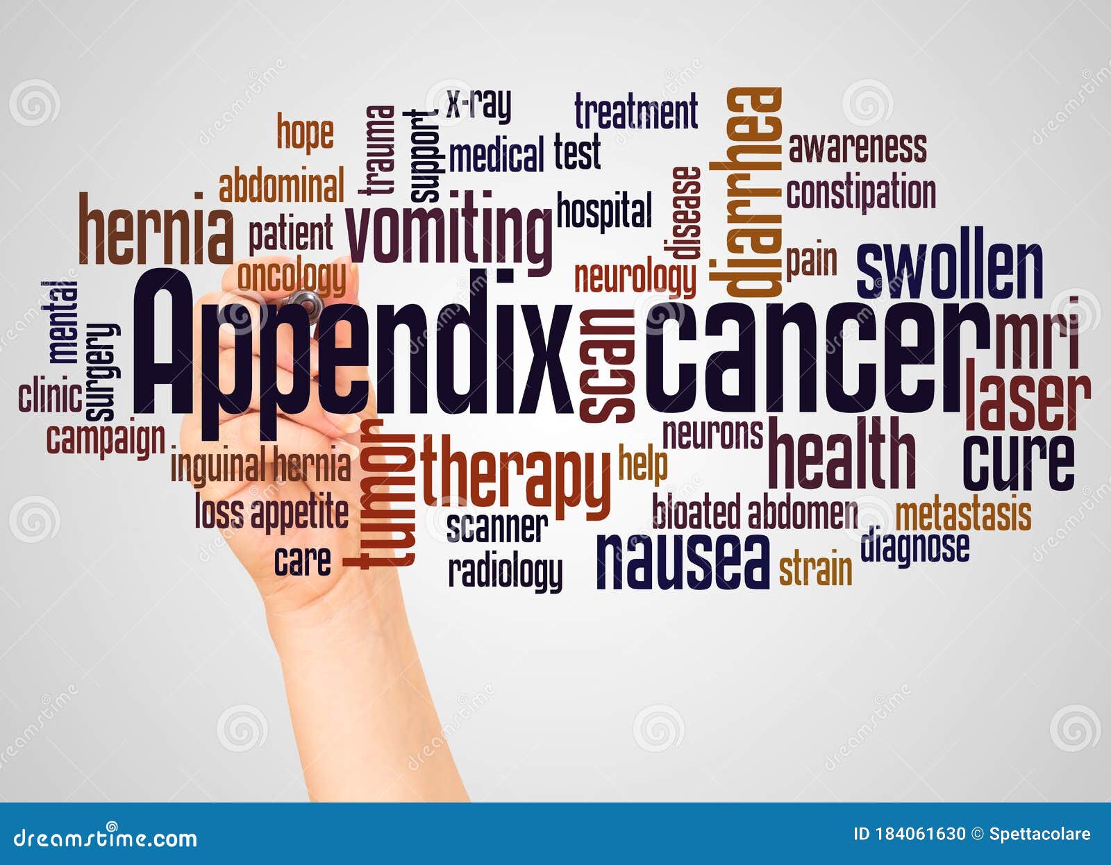 Appendix Cancer Awareness Ribbon Vector Illustration Isolated On White ...