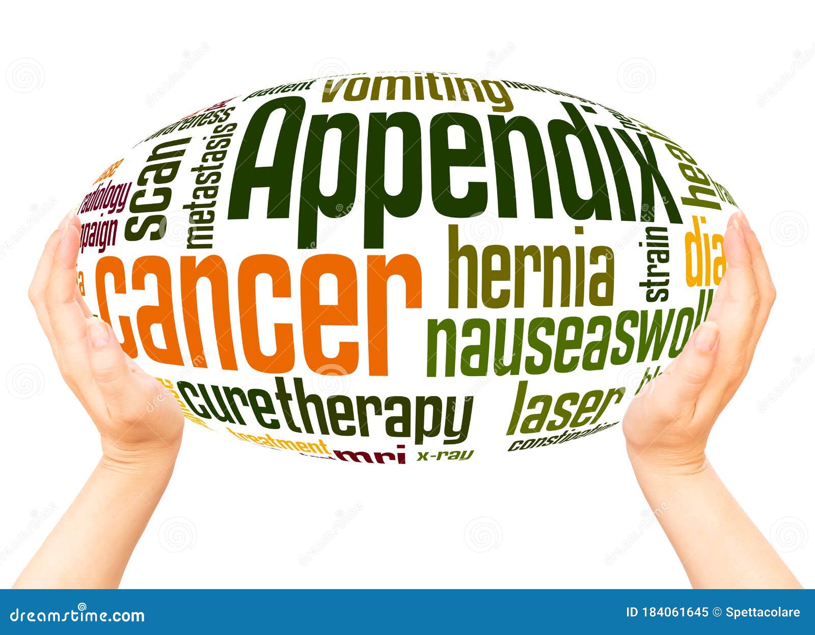 Appendix Cancer Awareness Ribbon Vector Illustration Isolated On White ...