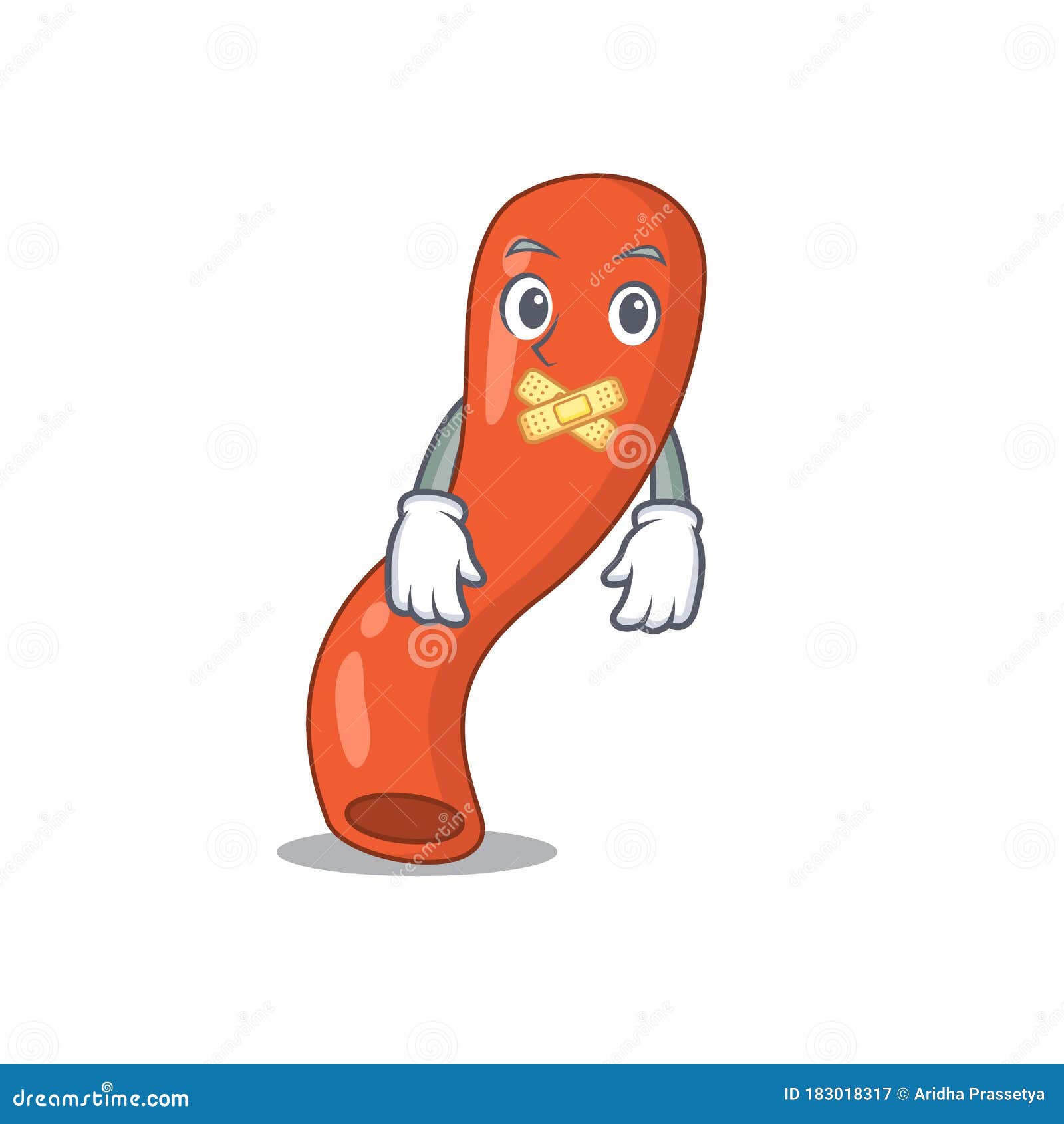 Appendix Cartoon Design Style Standing Behind A Board | CartoonDealer ...