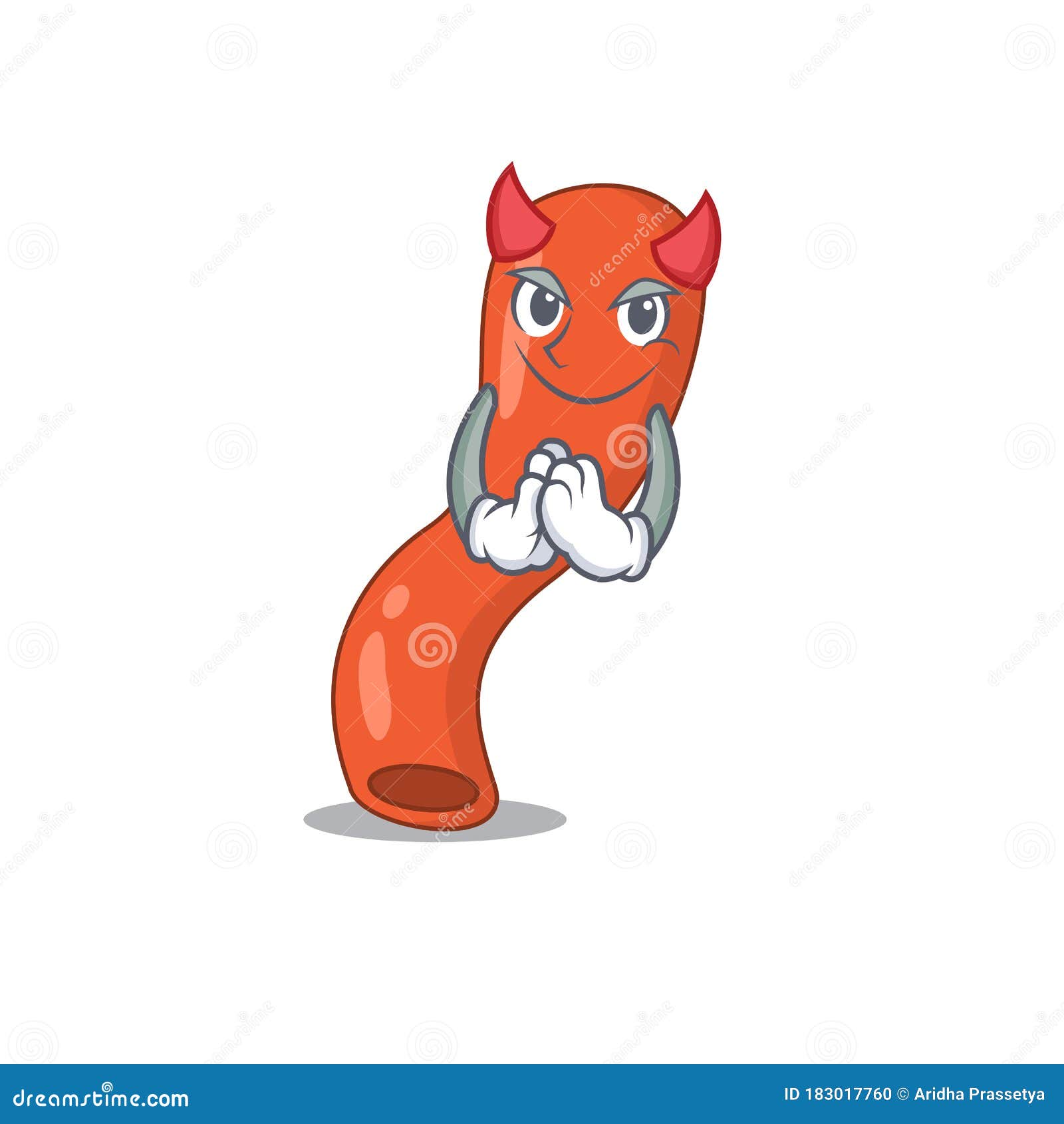 Appendix Clothed As Devil Cartoon Character Design Concept Stock Vector ...