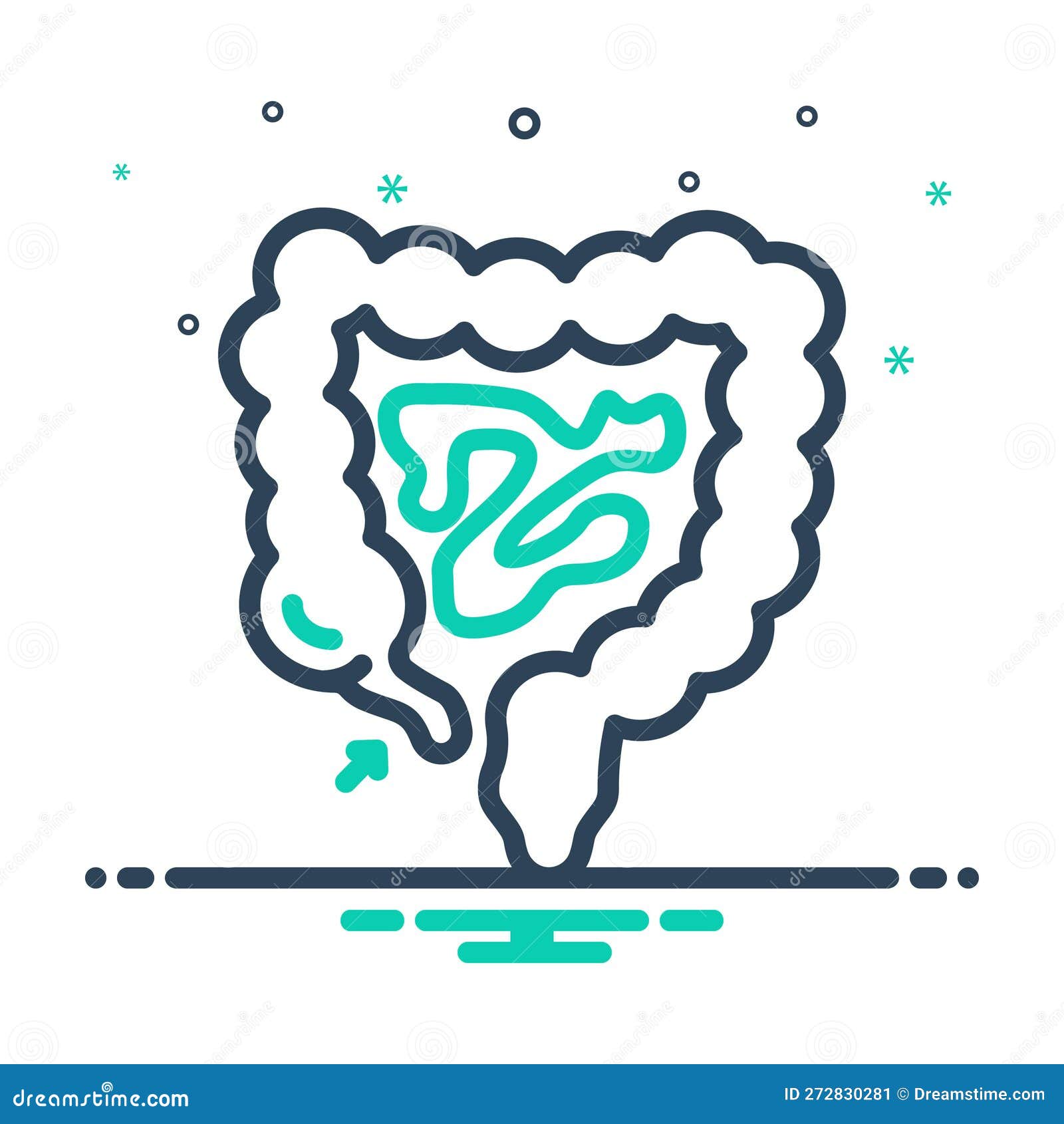 Mix Icon for Appendix, Intestine and Appendicitis Stock Vector ...