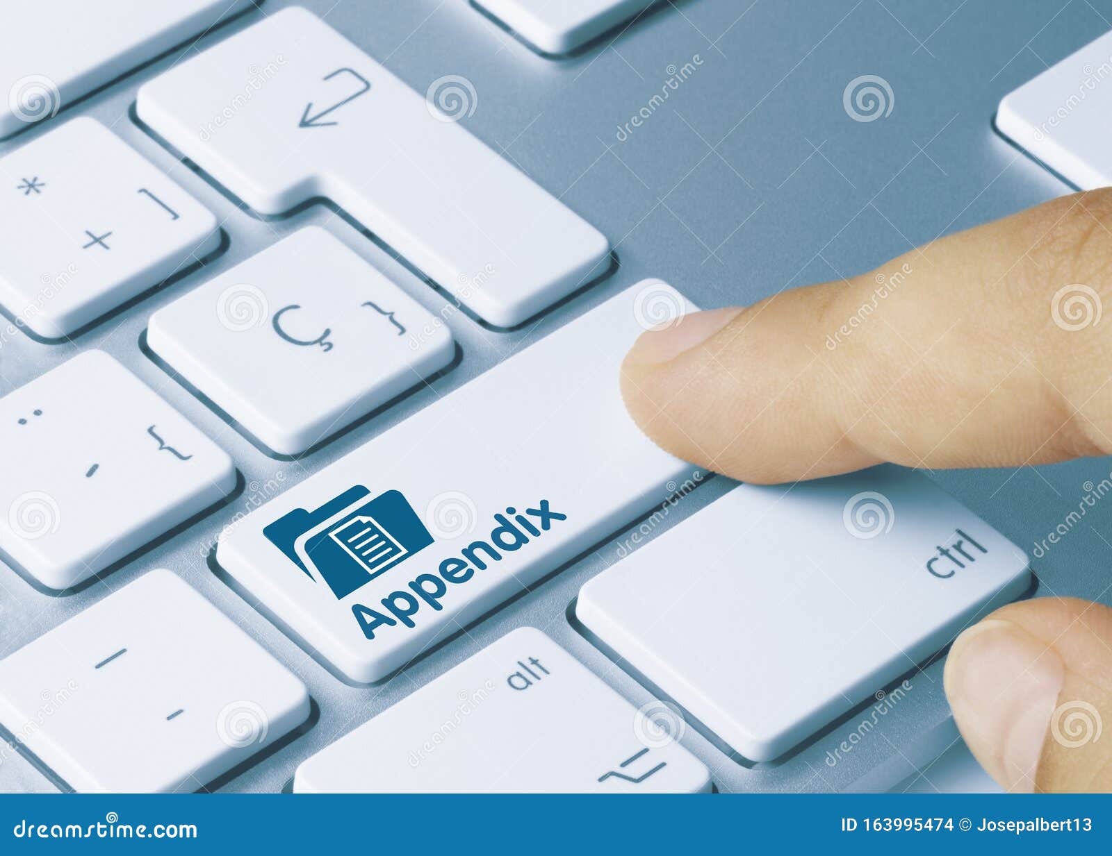 Appendix - Inscription on White Keyboard Key. Stock Photo - Image of ...