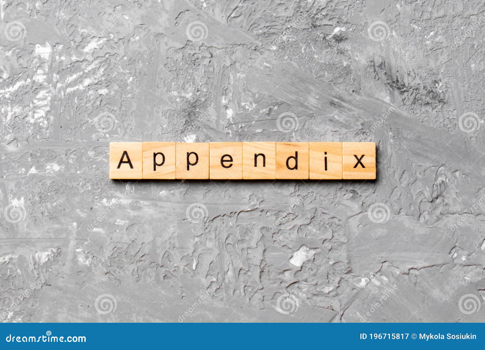 APPENDIX Word Made From Square Letter Tiles Royalty-Free Stock Image ...