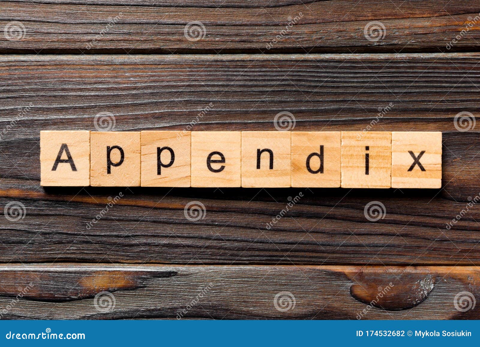 APPENDIX Word Made From Square Letter Tiles Royalty-Free Stock Image ...