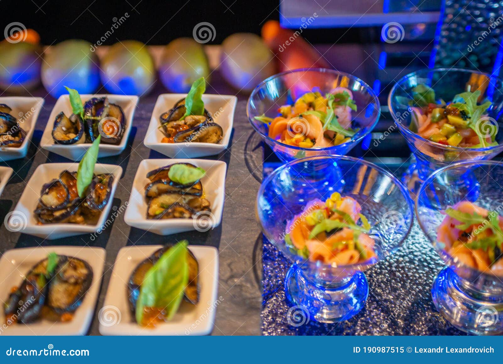 Appetite Short Eats in Plates and Bowls on the Table at the Buffet ...