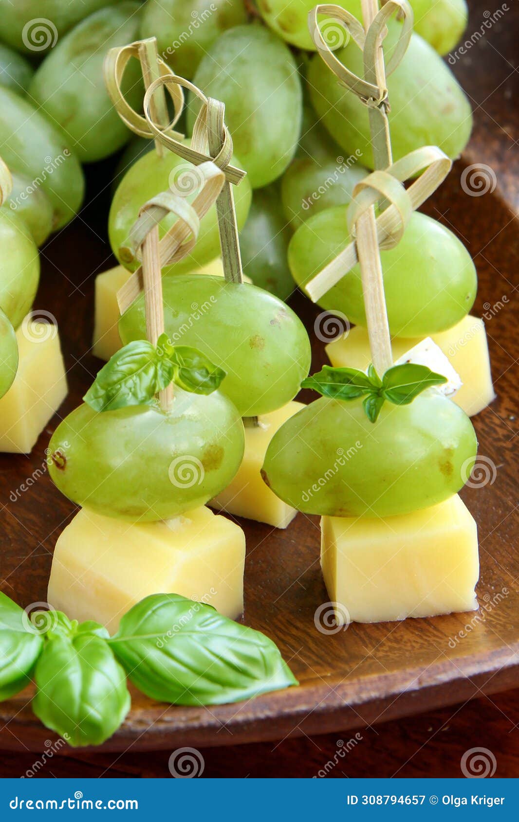 Appetizer Canapes Grapes and Cheese Stock Image - Image of party, white ...