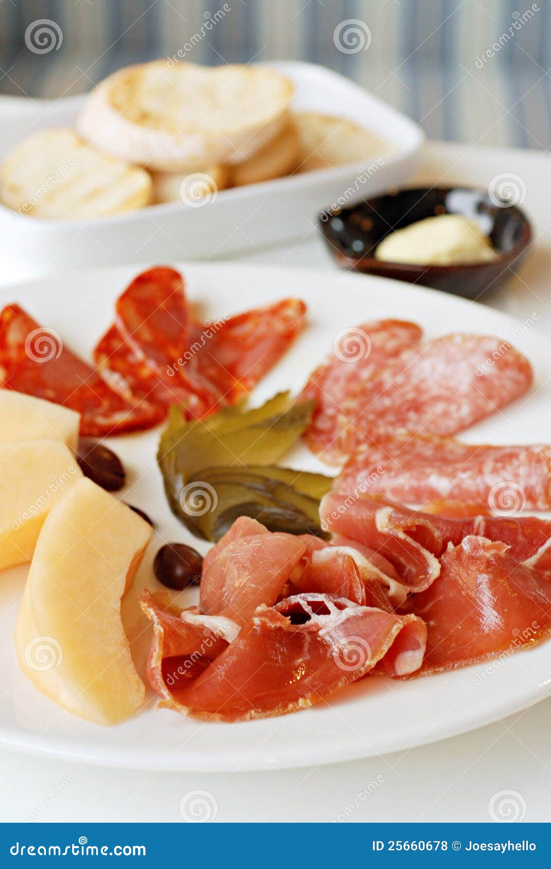 Appetizer cold cut platter stock photo. Image of parsley - 25660678