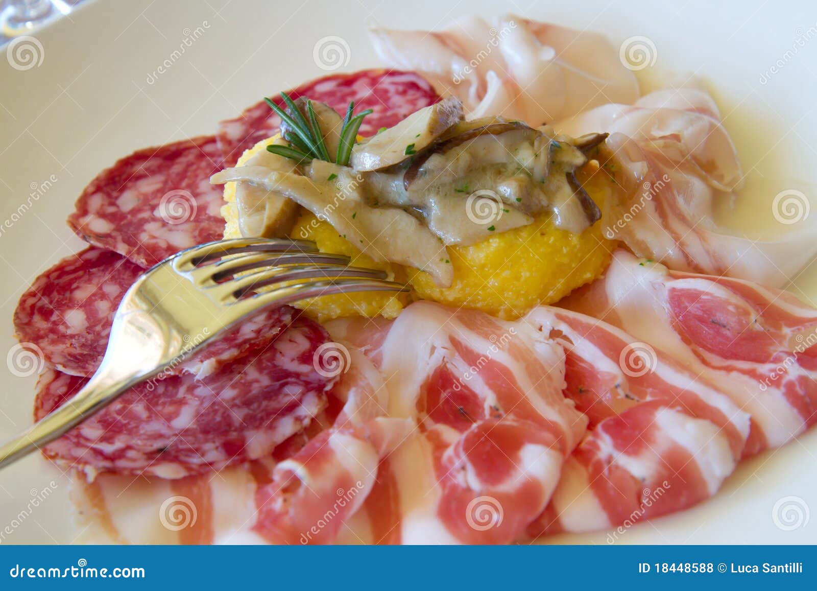 Appetizer with cold cuts stock photo. Image of salad - 18448588