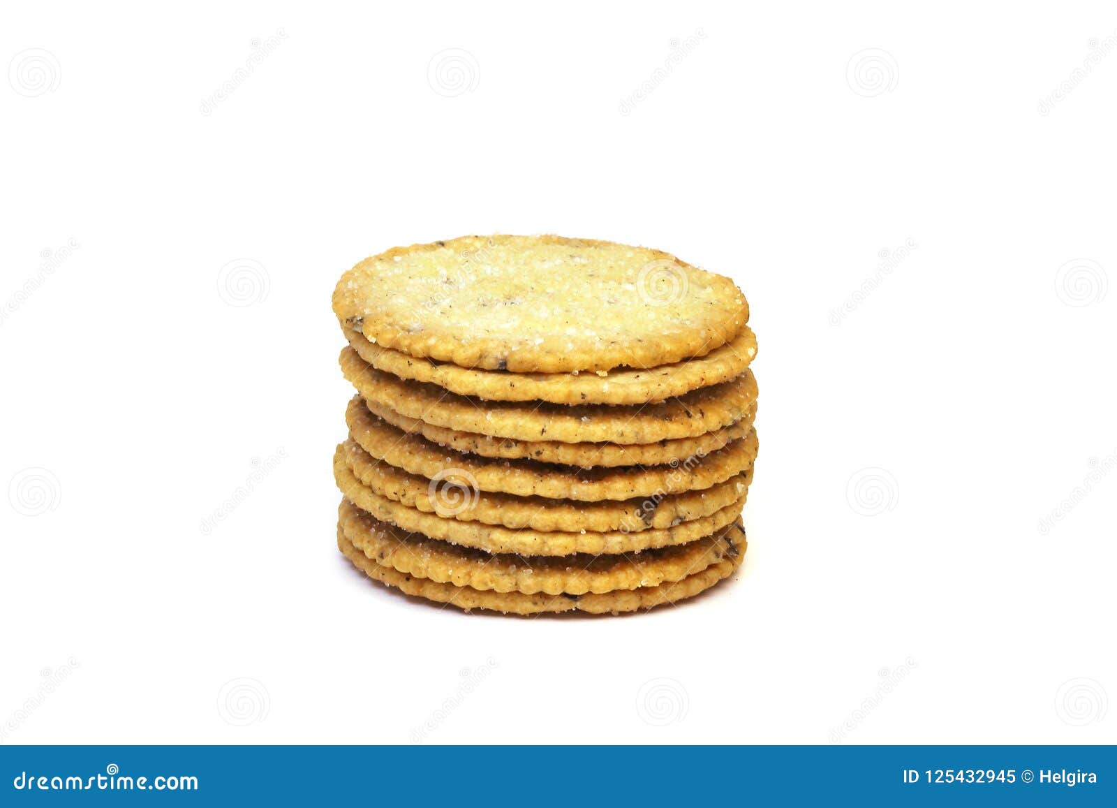Crunchy Cracker on White Background Stock Image - Image of food ...