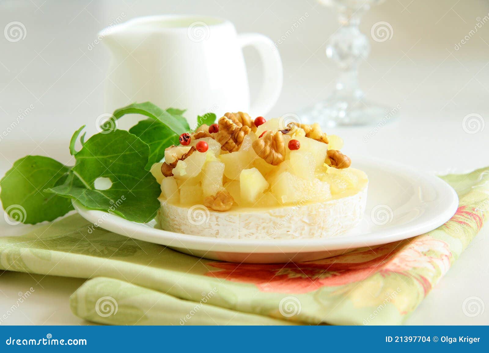 Appetizer Delicacy of Pears and Cheese Stock Photo - Image of gourmet ...