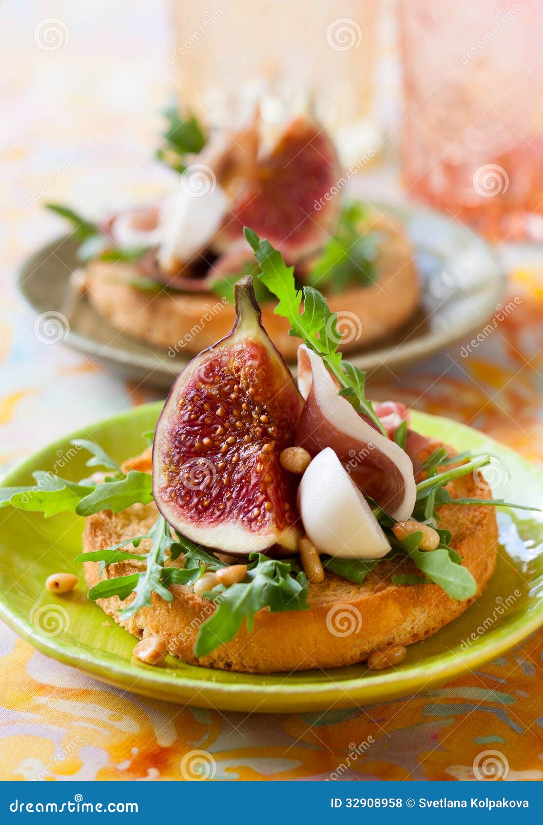 Appetizer with fig stock photo. Image of holiday, slice - 32908958