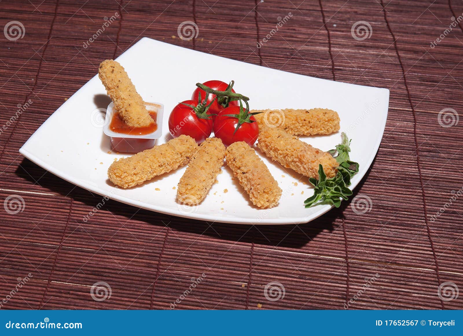 Appetizer fish stick stock image. Image of plate, fish - 17652567