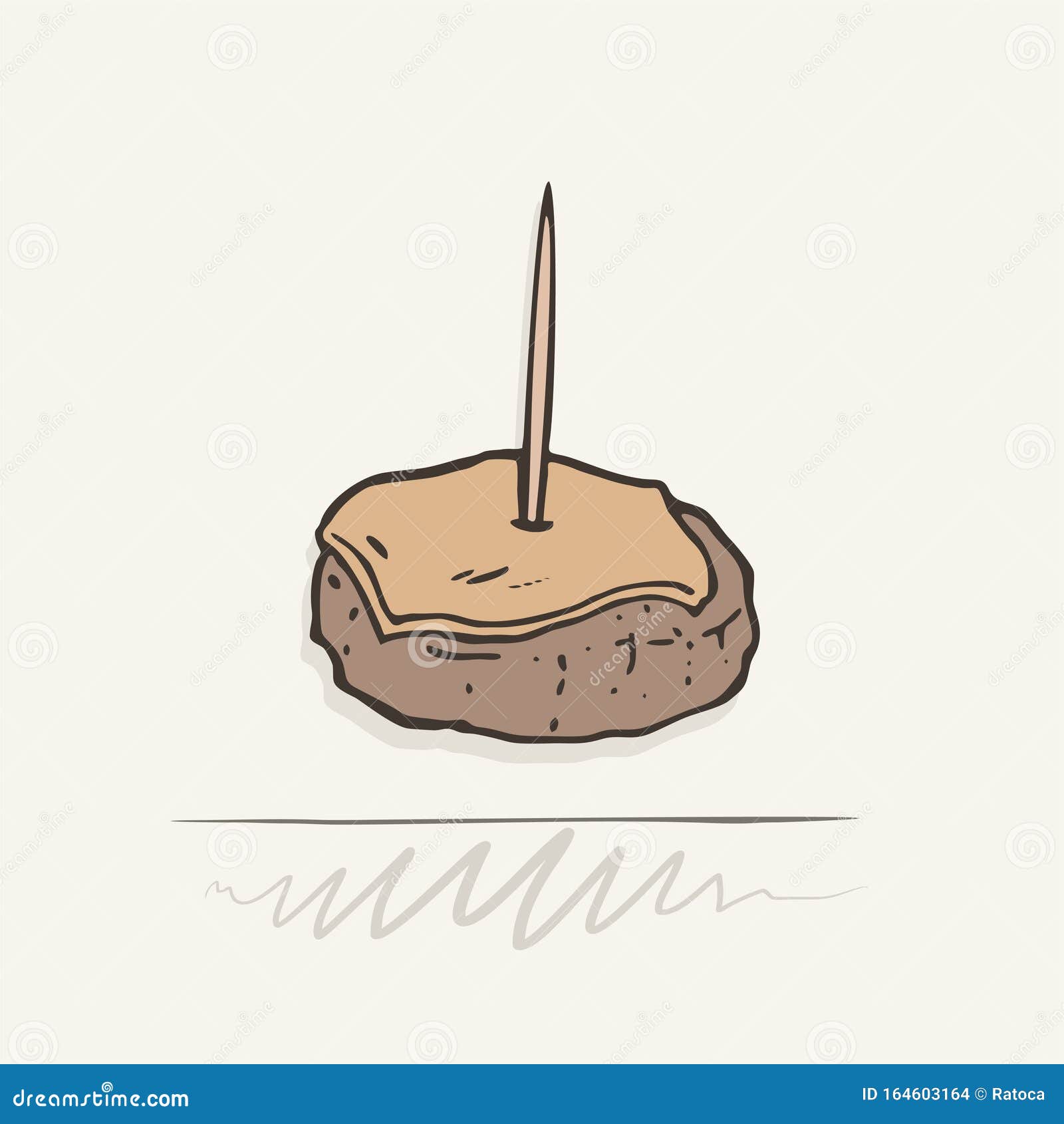 Appetizer hand drawing stock vector. Illustration of tapas - 164603164