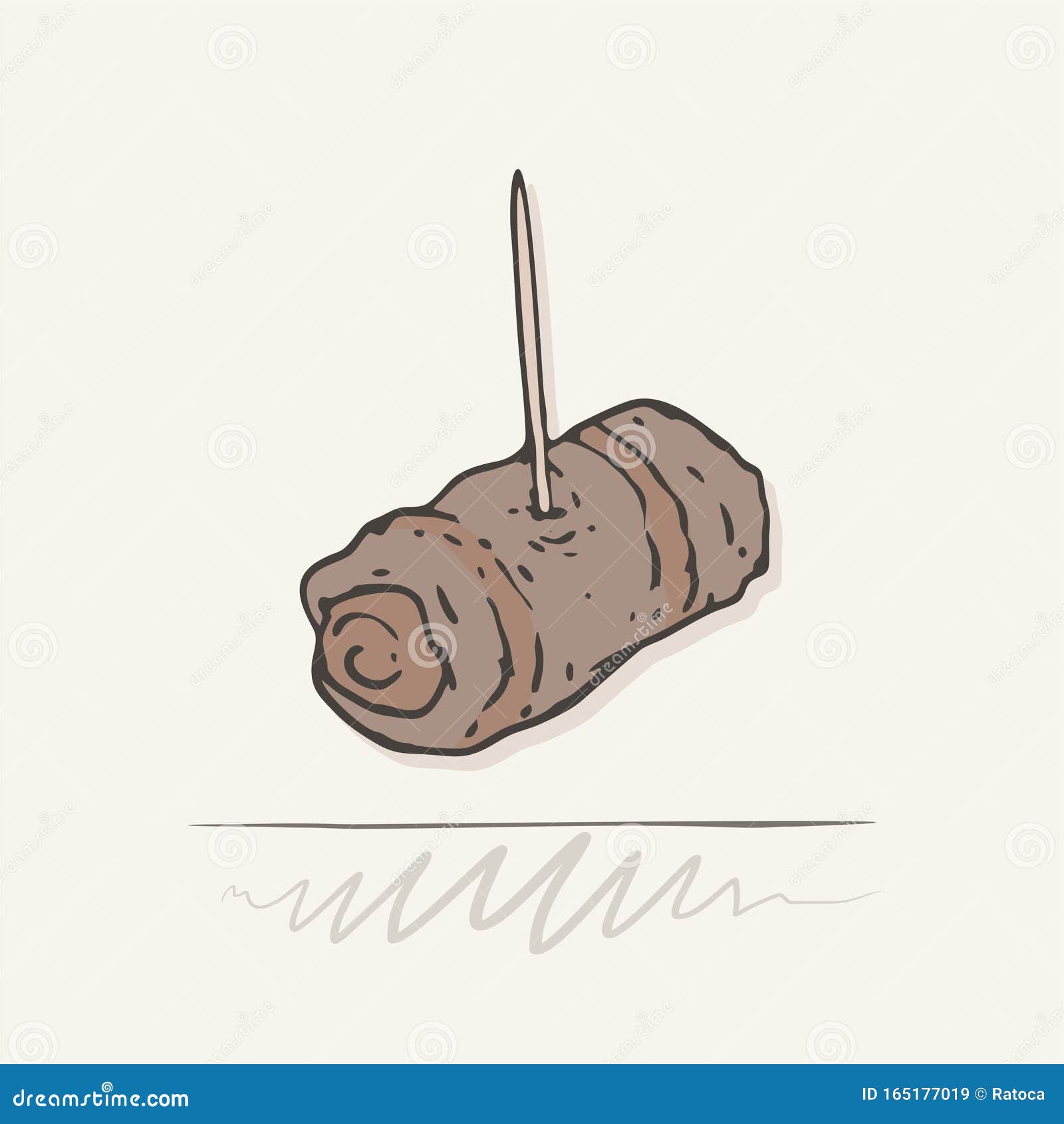 Appetizer hand drawing stock vector. Illustration of meal - 165177019