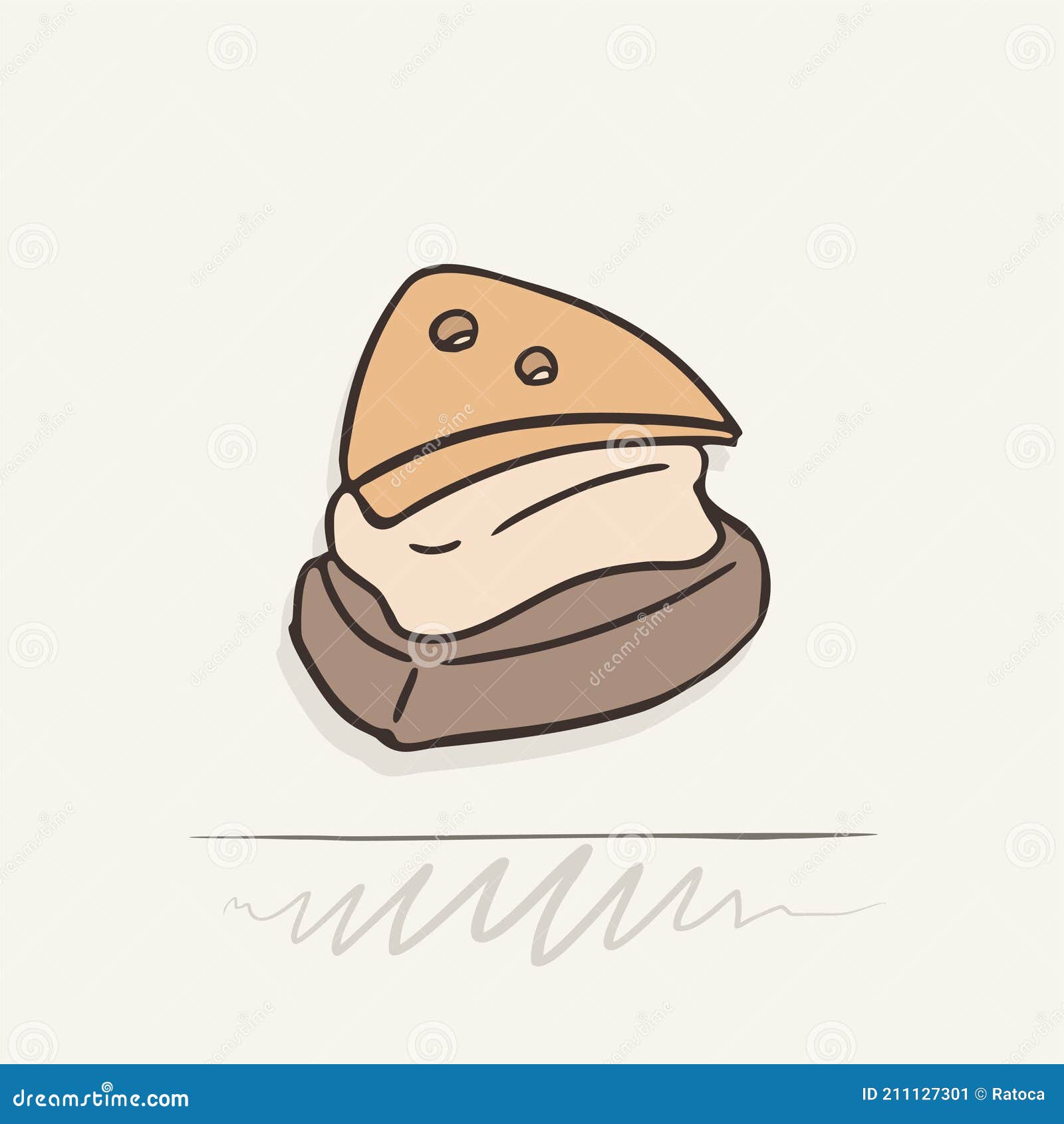 Appetizer hand drawing stock vector. Illustration of hand - 211127301