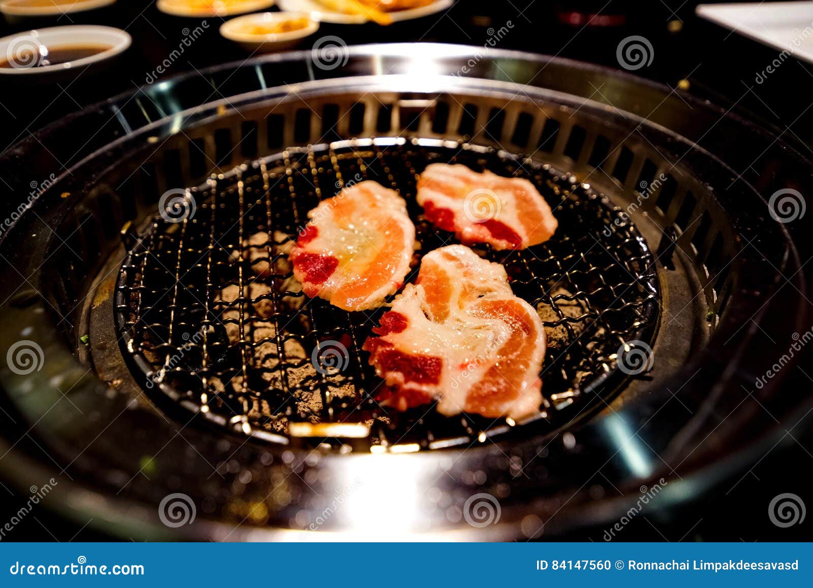 Appetizer Korean BBQ in the Stove Stock Photo - Image of flame, dine ...