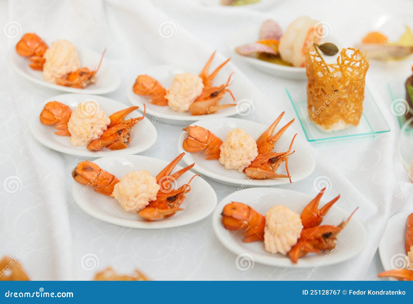 Appetizer made of scampi stock image. Image of nutrition - 25128767