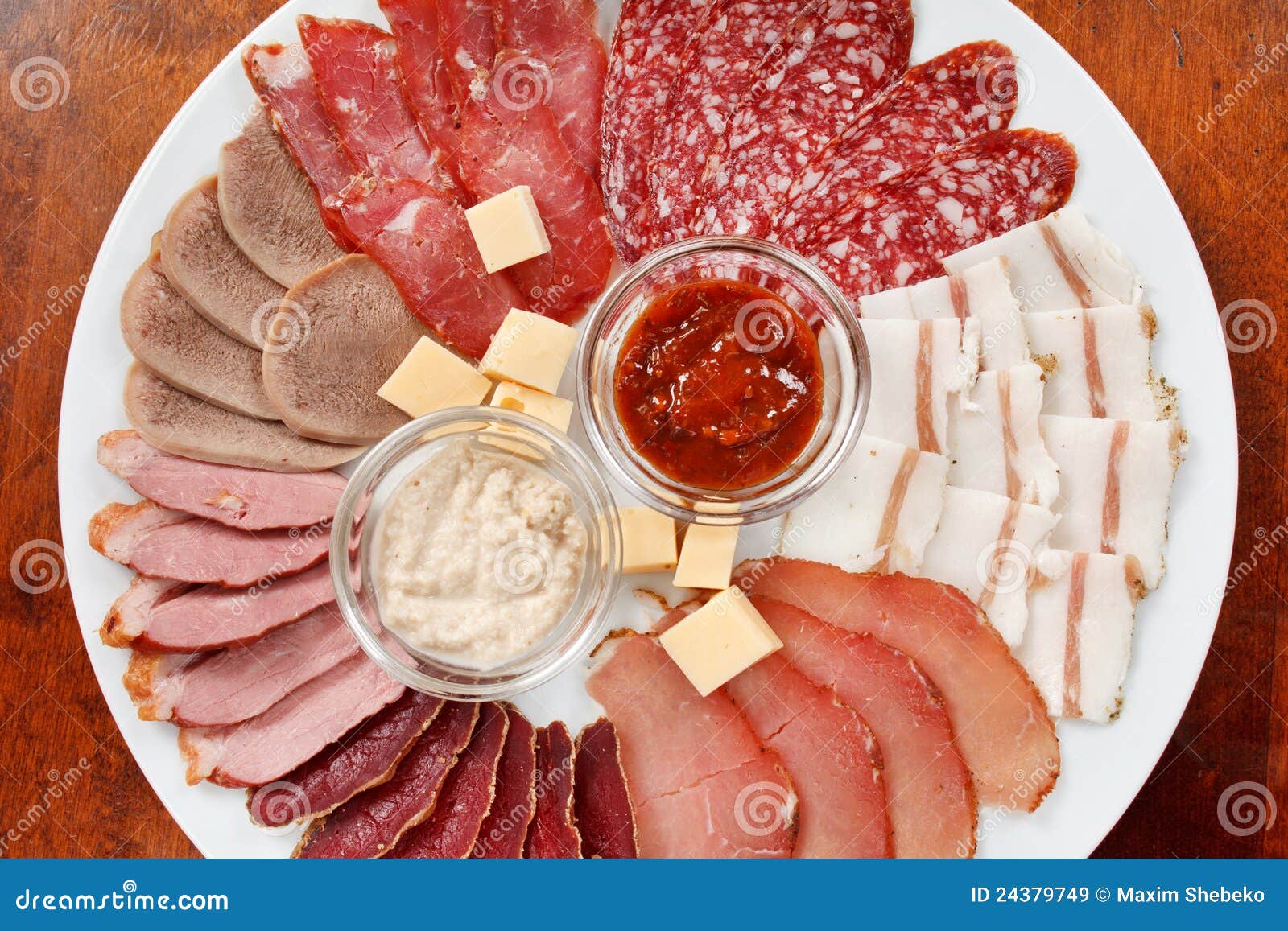 Appetizer from meat stock image. Image of bacon, lunch - 24379749