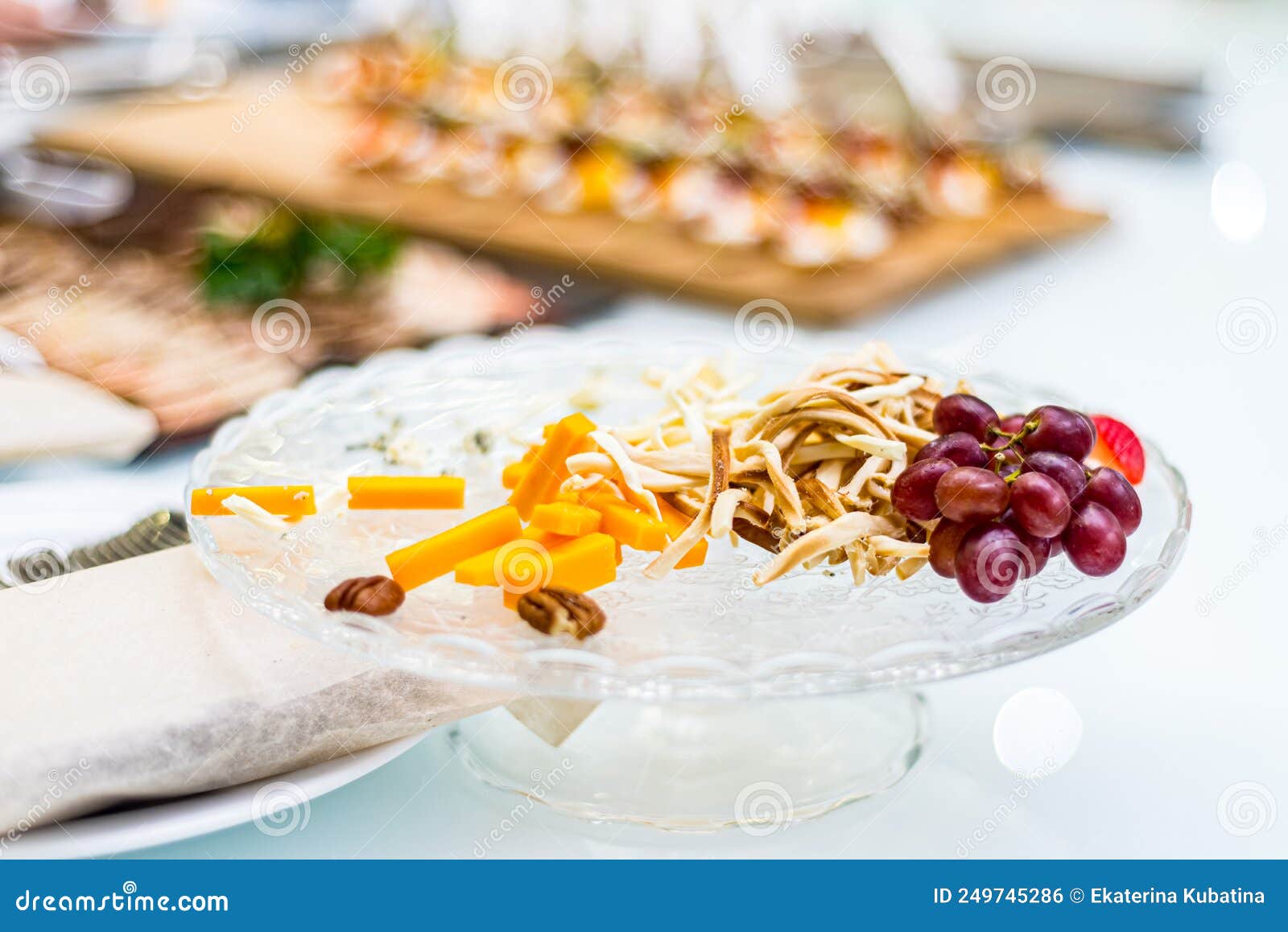 Appetizer Plate. Half Empty Plate of Appetizers Stock Photo - Image of ...