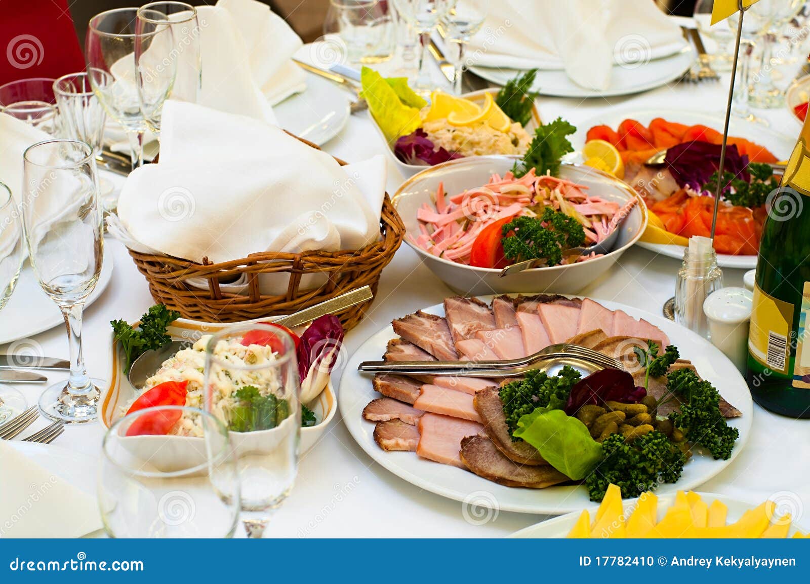 Appetizer Ready for Dinner in Restaurant Stock Photo - Image of glass ...