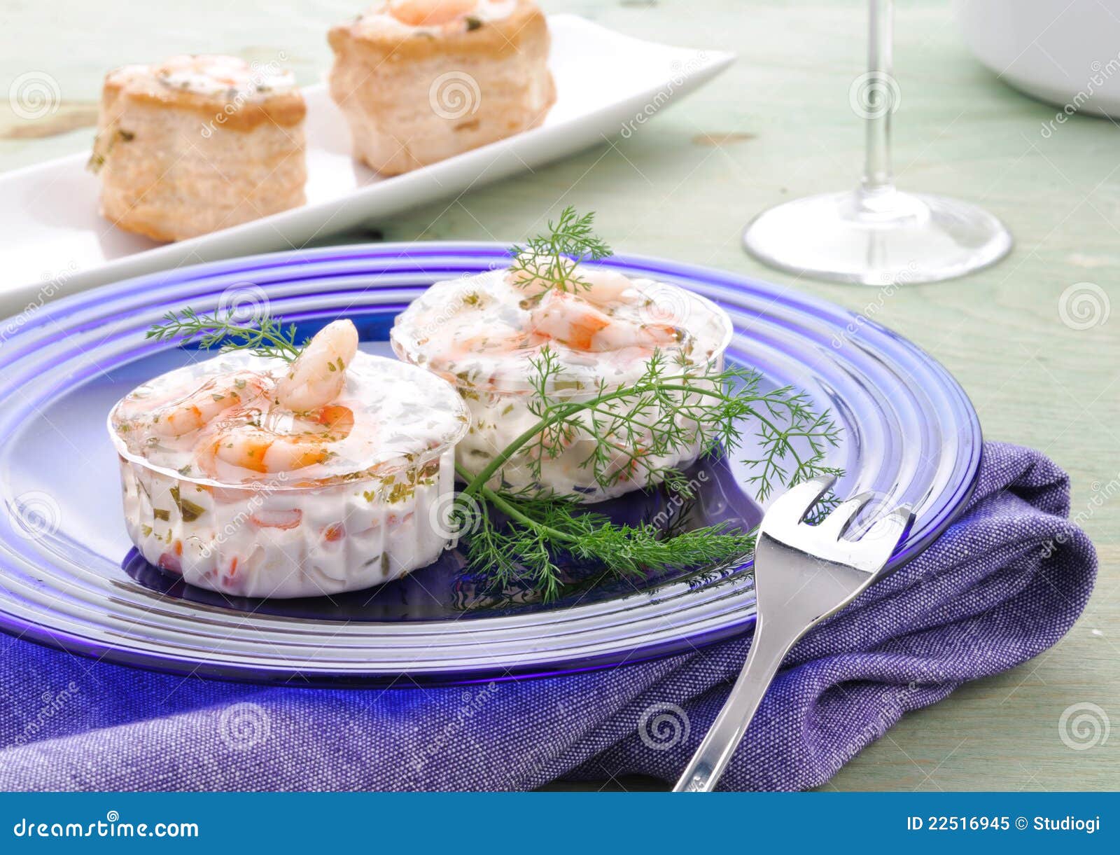 Appetizer of Shrimp in Jelly Stock Image - Image of snack, jelly: 22516945