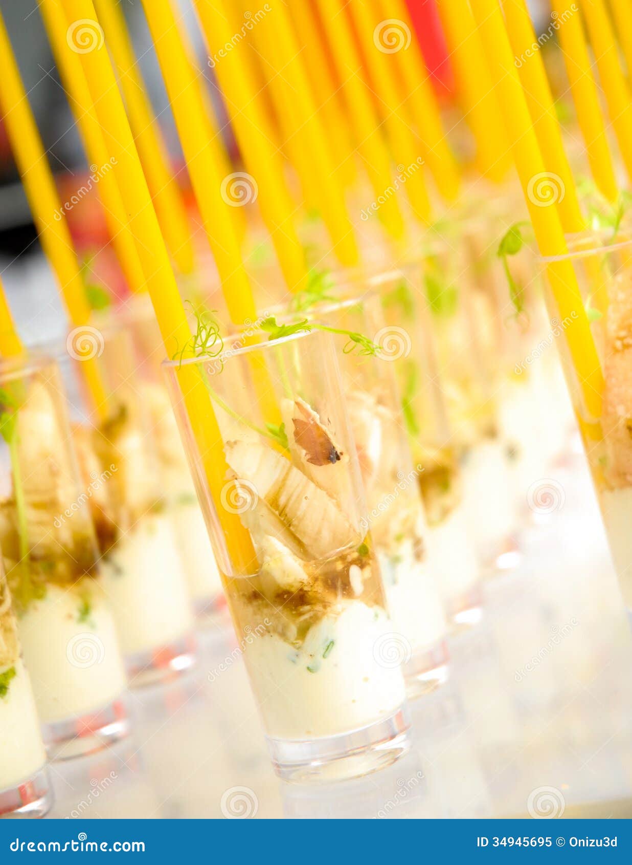 Appetizer in small glasses stock image. Image of fresh - 34945695