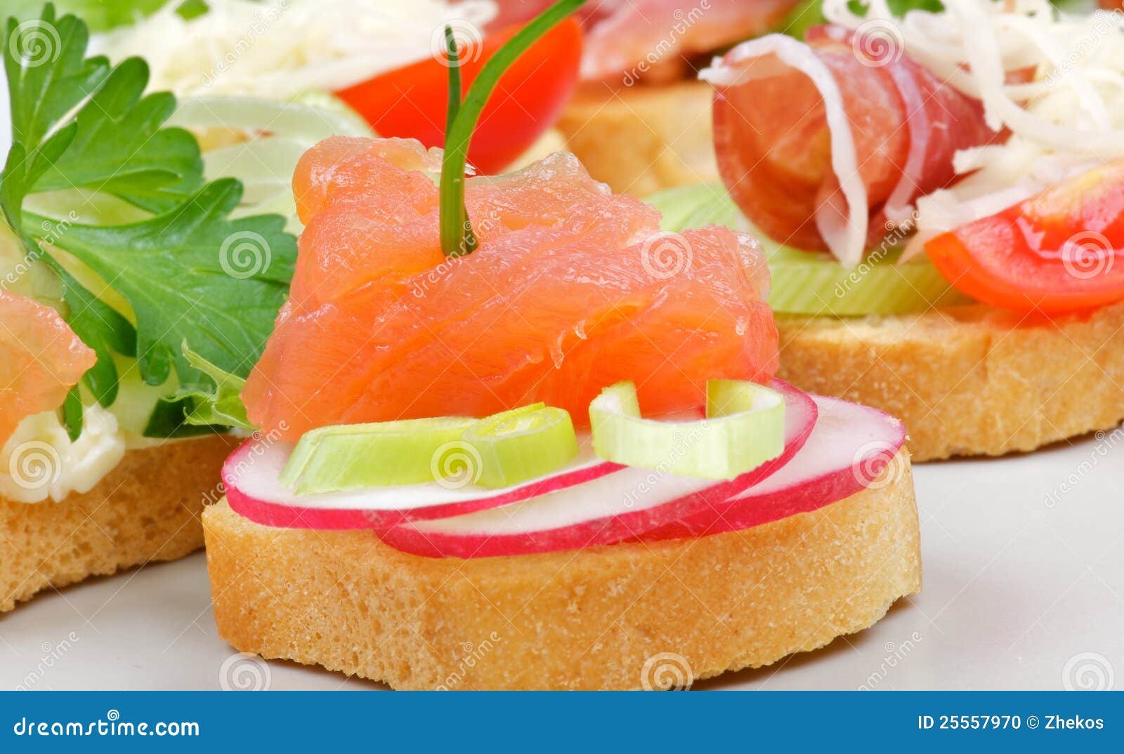 Appetizer of Smoked Salmon Closeup Stock Photo - Image of cocktail ...