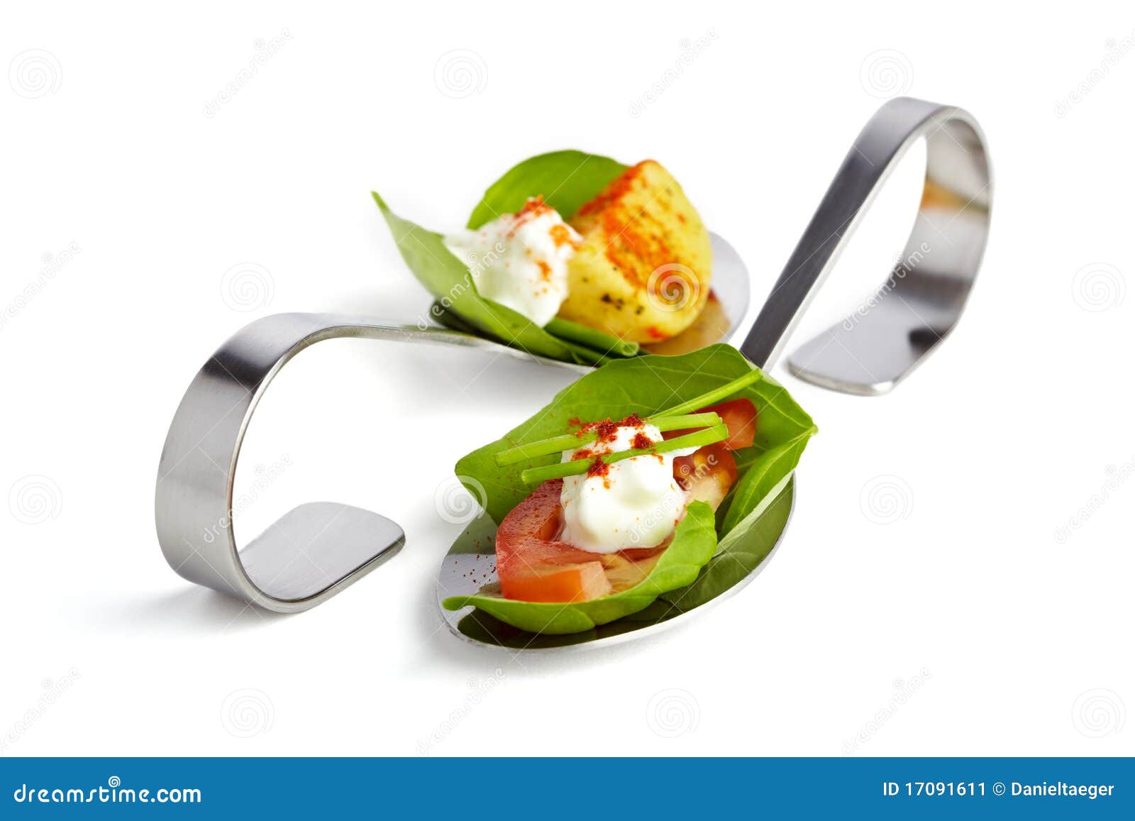 Appetizer spoons stock image. Image of closeup, appetizer - 17091611