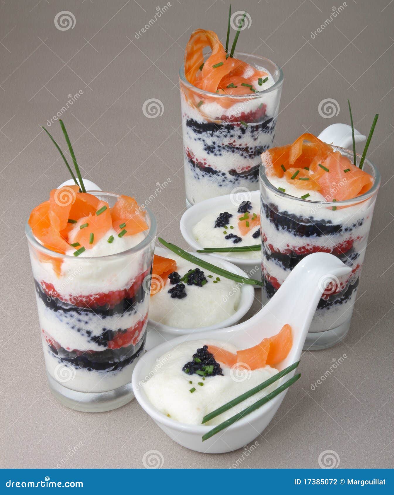 Appetizer, Verrine and Finger Food Stock Photo - Image of cream ...