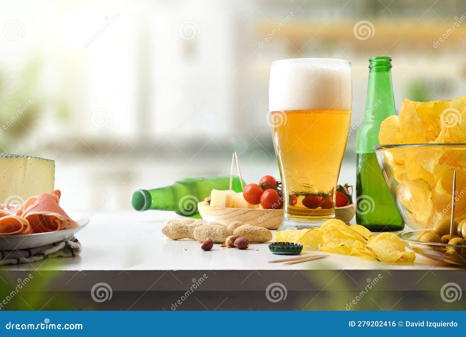 Appetizer on White Kitchen Bench Stock Photo - Image of tasty, dinner ...