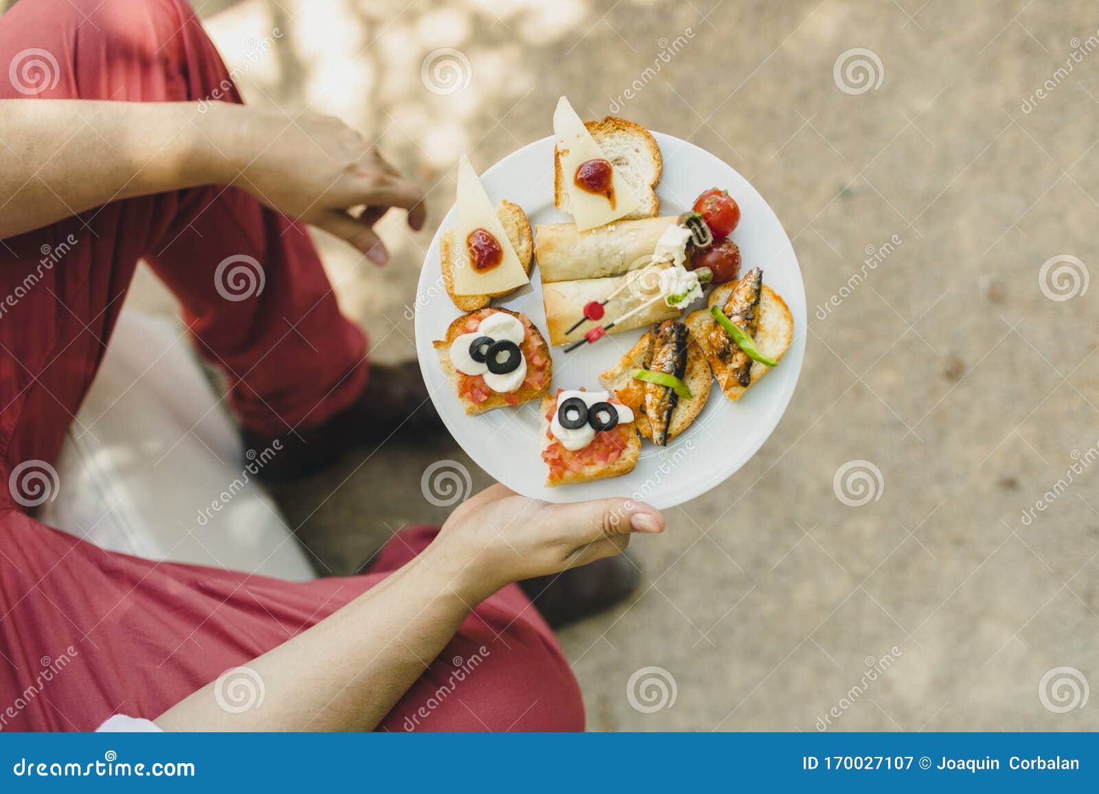 Appetizers in a Mediterranean Wedding, a Single-bite Snack Stock Image ...