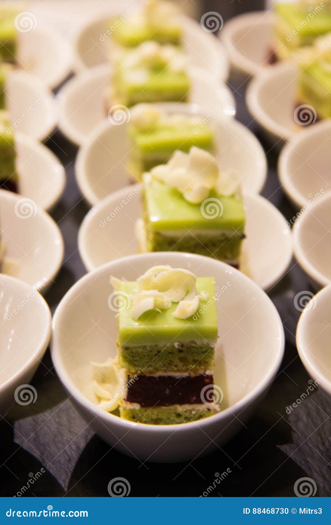 Appetizers Mini Desserts on Catering Buffet Stock Photo - Image of ...
