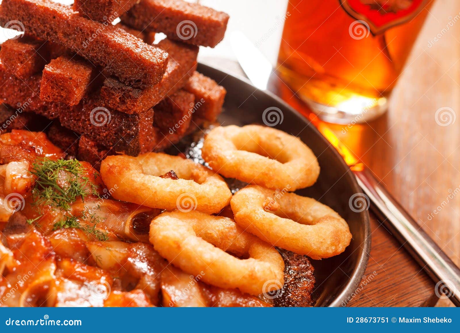Appetizers in the pub stock image. Image of snack, rings - 28673751